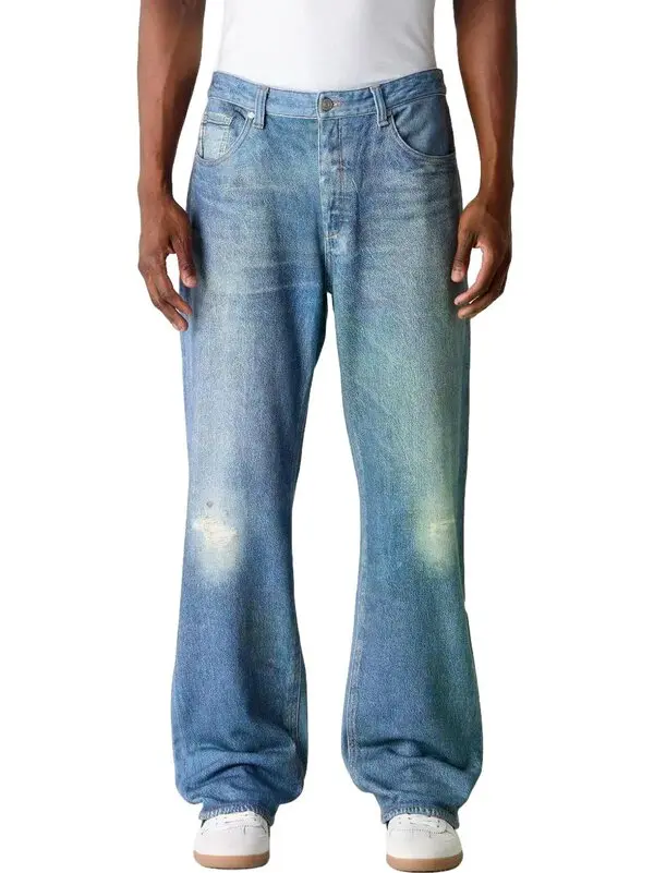 OTHER MATTERS DENIM Distressed Wide-leg Jeans - Blue