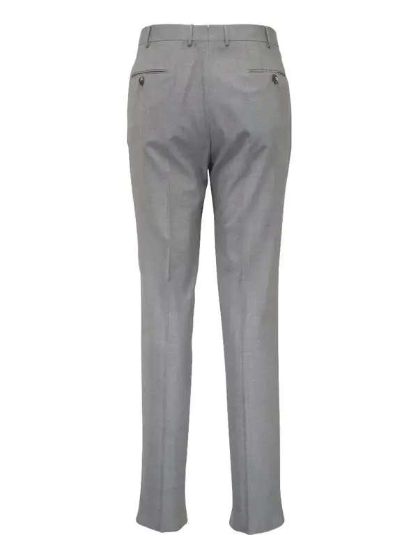 Zegna Tailored Pressed Crease Trousers - Grey