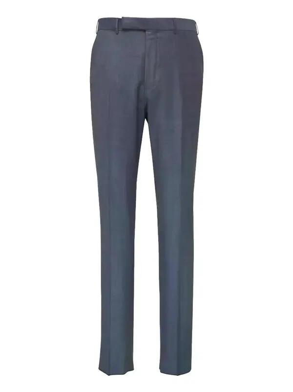 Zegna Tailored Pressed-crease Trousers - Blue