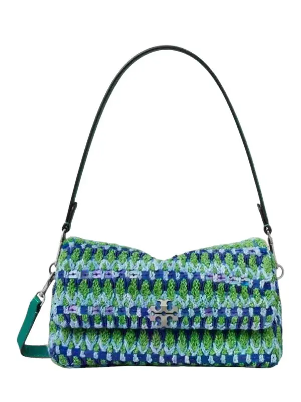 Tory Burch Charlie Beaded Shoulder Bag - Green