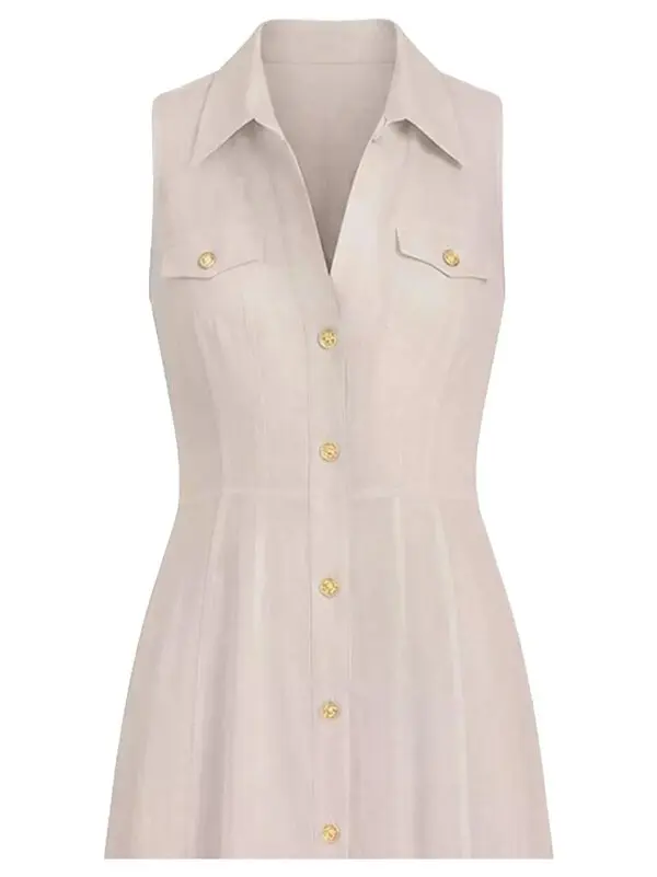Alice + Olivia Kendall Linen Maxi Dress - Neutrals