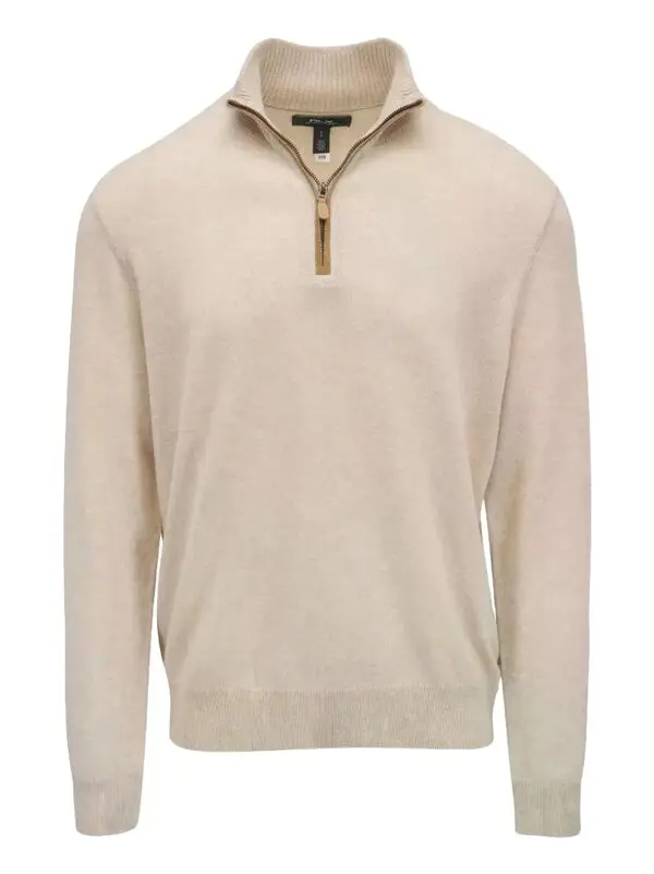 Rlx Ralph Lauren Half-zip Cashmere Sweater - Neutrals