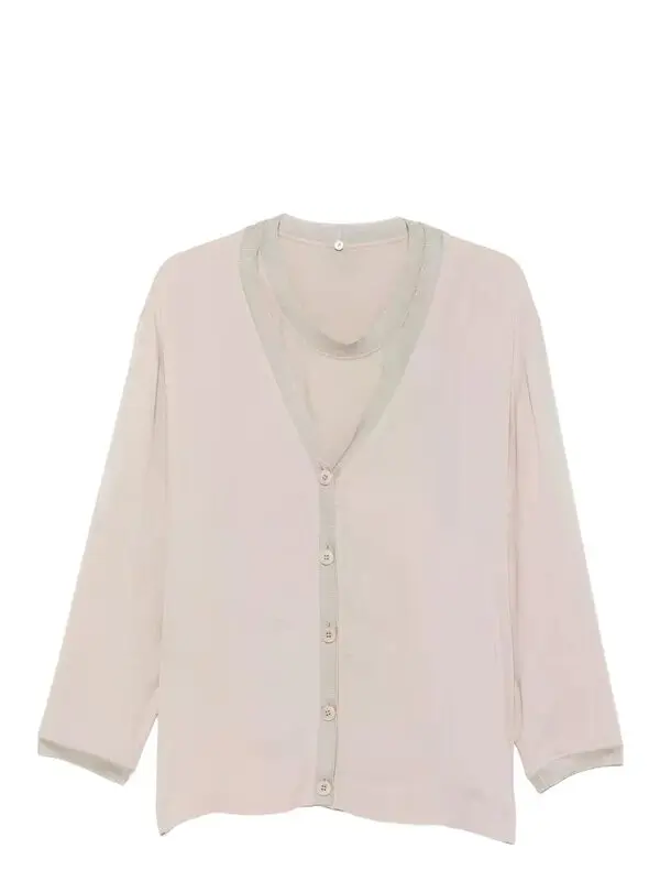 Giorgio Armani V-neck Button-up Jacket And Blouse - Neutrals