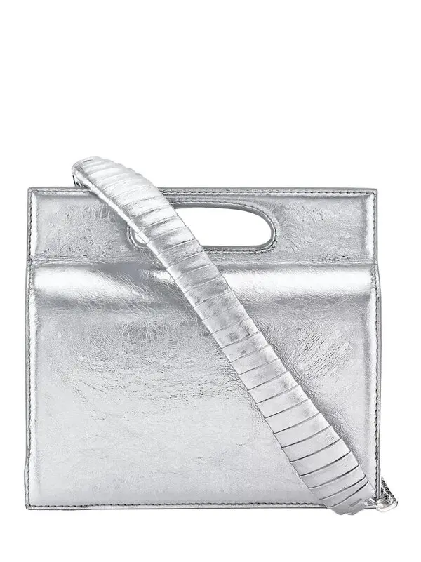 Tyler Ellis Tall Stella Accordion-gusset Leather Tote Bag - Silver