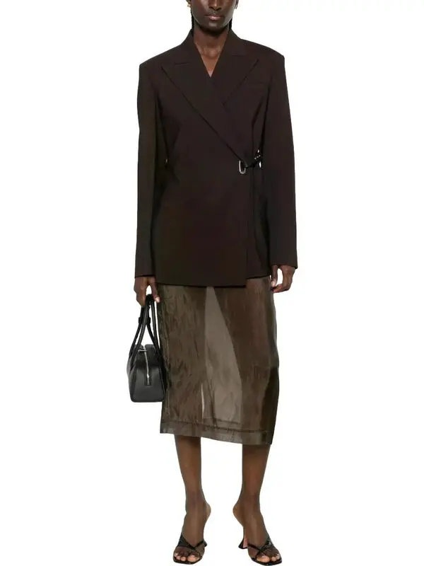 Sportmax Belted Wrap-style Blazer - Brown