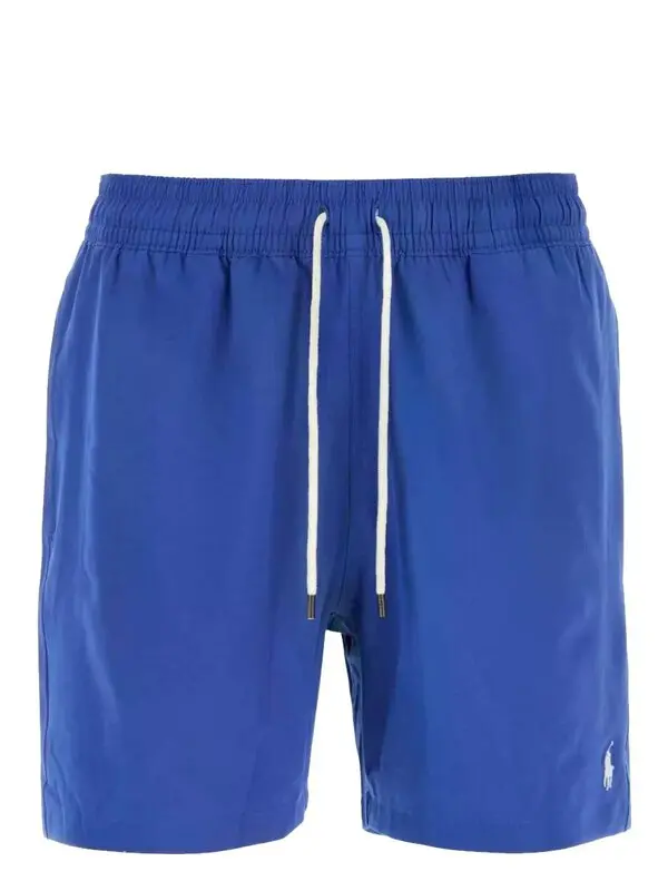 Polo Ralph Lauren Embroidered Drawstring Swim Shorts - Blue