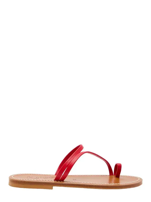 K.JACQUES Actium Leather Sandals - Red