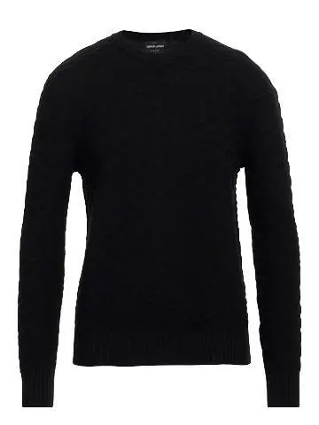Giorgio Armani Virgin Wool & Polyester Crewneck Sweater - Black
