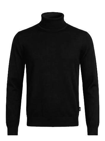 Iceberg Turtleneck Cotton Elastane Pullover - Black