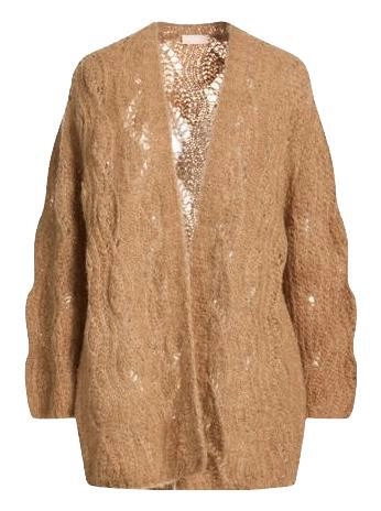Liu Jo Alpaca Wool And Polyamide Cardigan - Camel