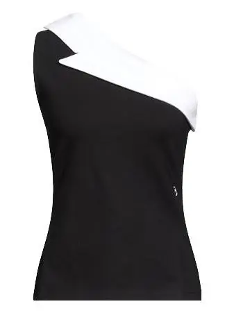 Karl Lagerfeld One-shoulder Top In Viscose, Nylon, And Elastane - Black
