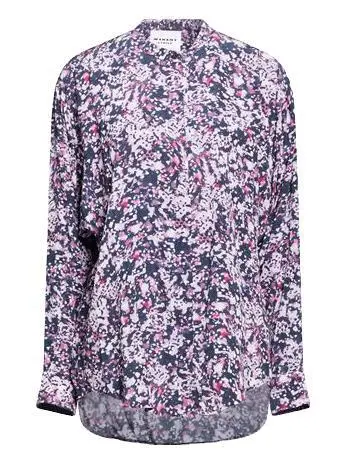 MARANT ETOILE Viscose Crepe Multicolor Printed Shirt - Purple