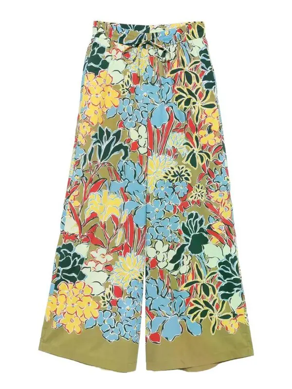 ALEMAIS Solstice Floral-print Palazzo Pants - Green