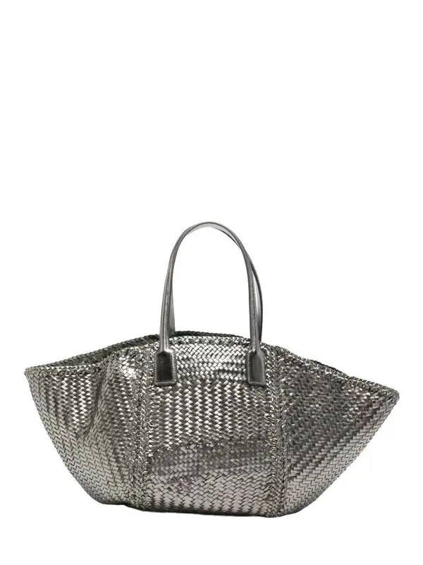 Dragon Diffusion Teresa Woven-leather Tote Bag - Silver