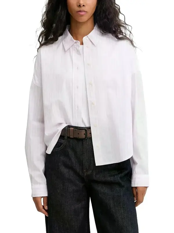 Marc O'polo Vertical Stripe Long Sleeve Shirt - Pink