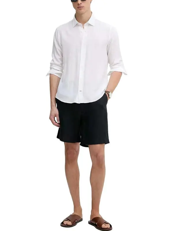 TRUSSARDI Embroidered Logo Drawstring Shorts - Blue