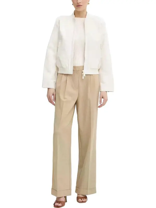 Armani Exchange Zip-up Bomber Jacket - White