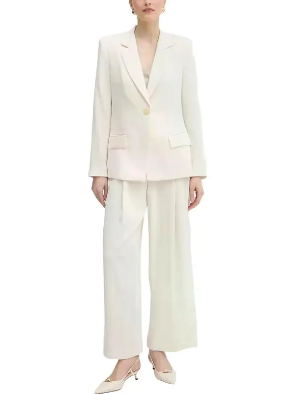 Armani Exchange Pleated Palazzo Pants - White