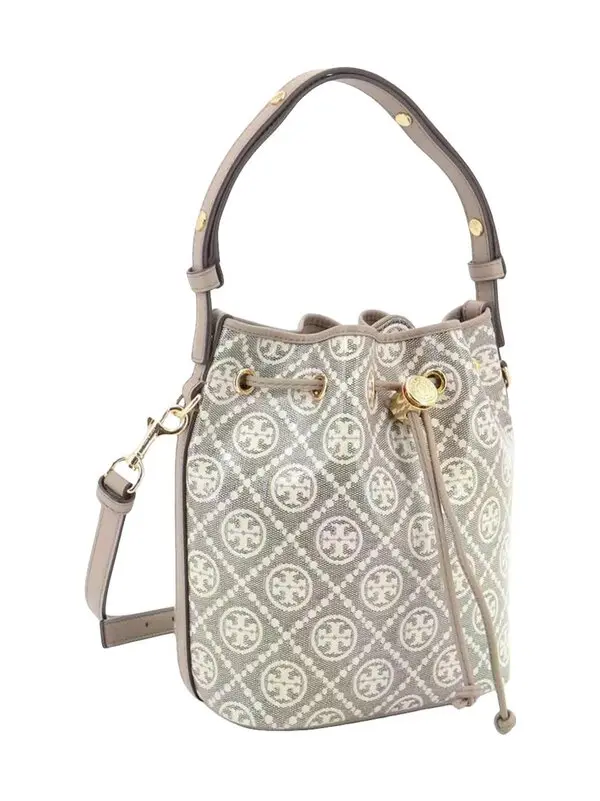 Tory Burch Drawstring Bucket Bag - Grey
