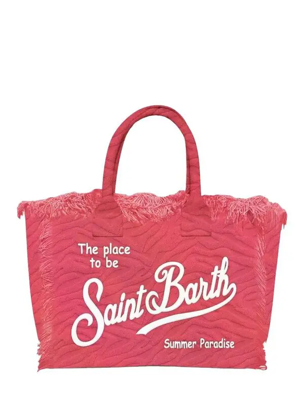 MC2 SAINT BARTH Zebra-embossed Vanity Mini Tote Bag - Red