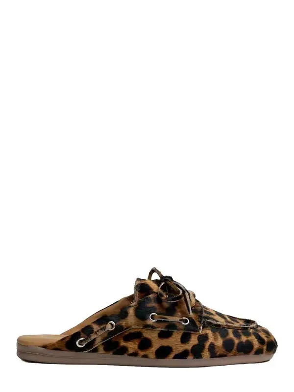 POSA Leopard-print Mules - Brown