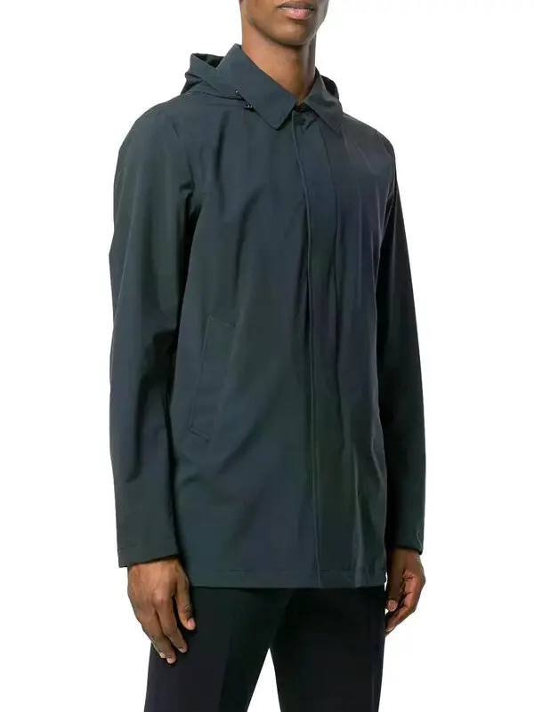 Herno Hooded Raincoat - Blue