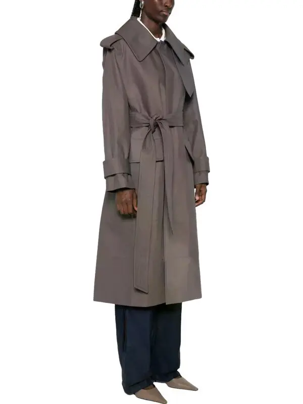 Victoria Beckham Philippa Belted Trench Coat - Grey