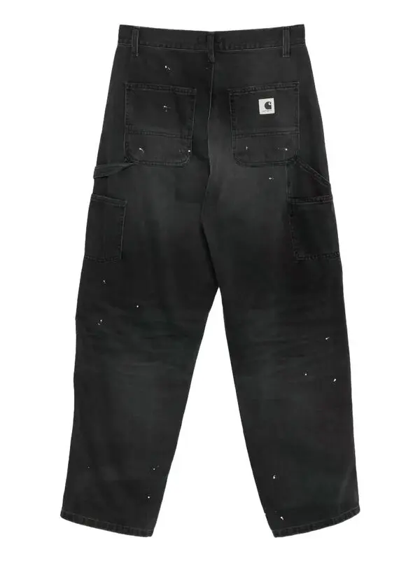 Carhartt Work In Progress Paint-splatter Washed Jeans - Black