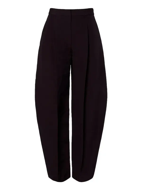 Alaïa Barrel-leg Pants In Aubergine - Purple