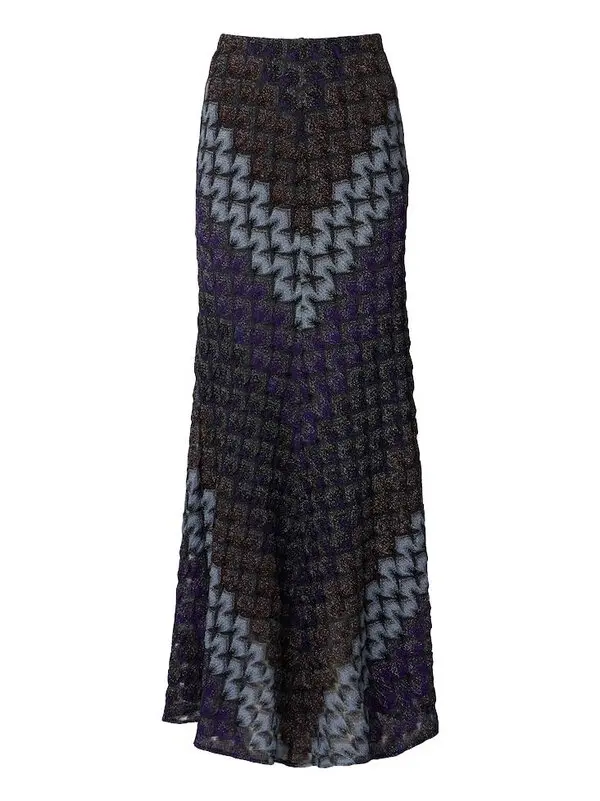 Missoni Knitted Lamé Maxi Skirt - Multicoloured