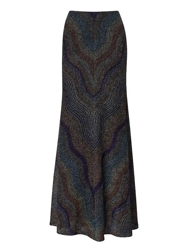 Missoni Knitted Lamé Maxi Skirt - Multicoloured
