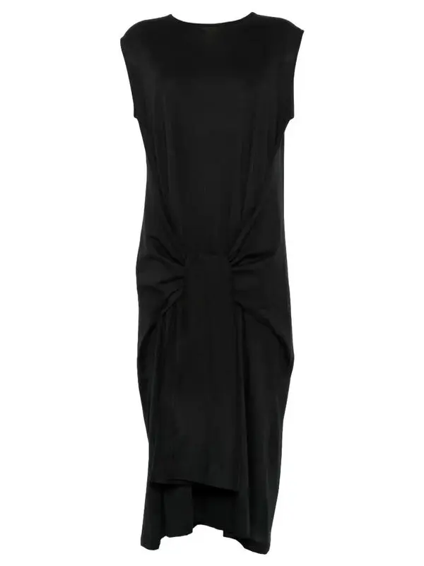 TOTEME Knotted Sleeveless Midi Dress - Black