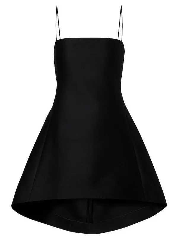 Balenciaga Wool And Silk Mini Dress - Black