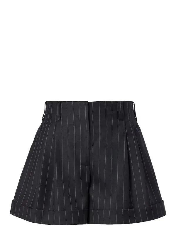 Givenchy Pinstriped Wool Shorts - Grey