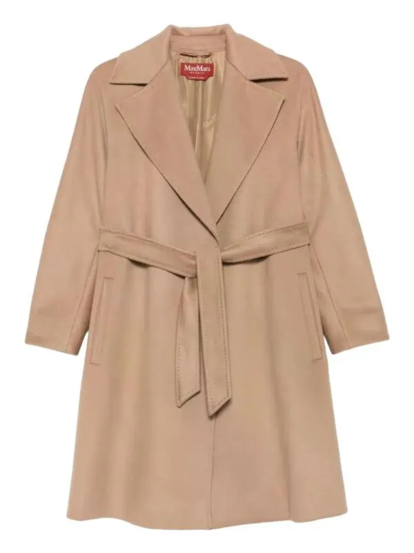 Max Mara Dravenna Notch Lapels Coat - Neutrals