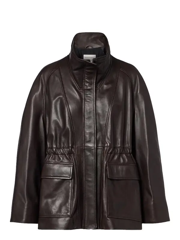 Nour Hammour Quai Leather Jacket - Brown