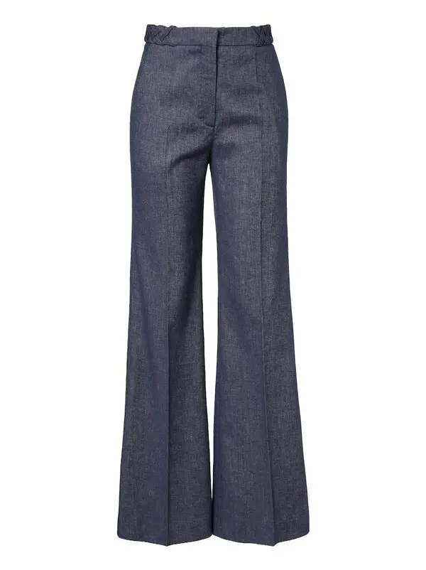 Dorothee Schumacher Fluid Denim Flared Pants - Blue