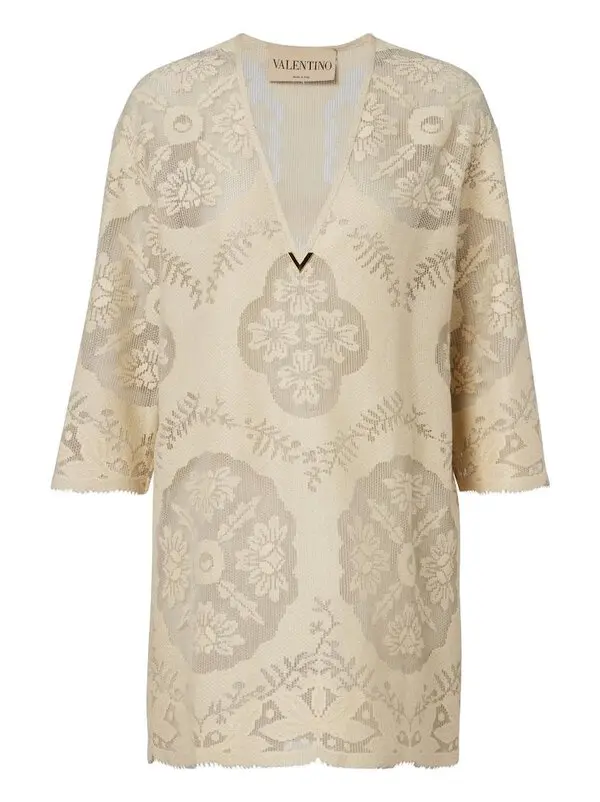 Valentino Garavani Vgold Floral Tunic - Beige