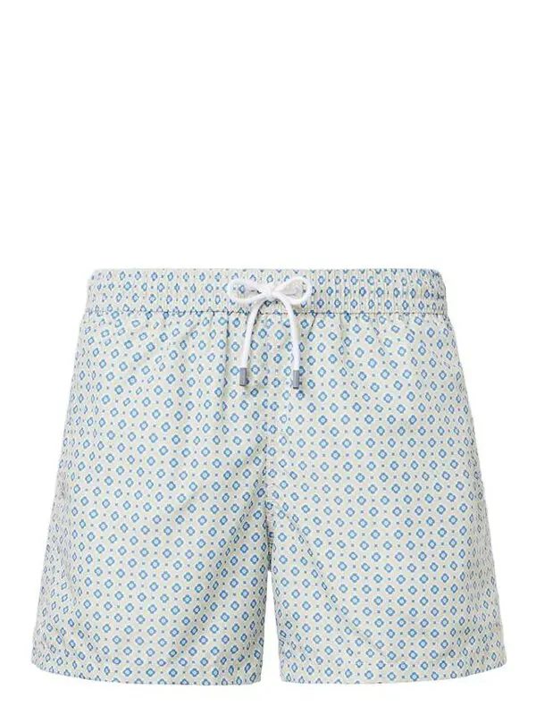 Fedeli Printed Swim Trunks - Beige