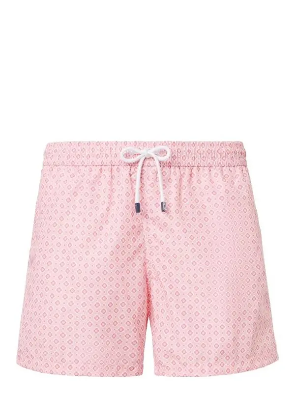 Fedeli Madeira Printed Swim Trunks - Pink
