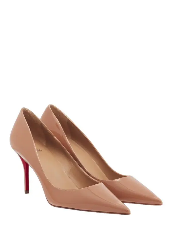 CHRISTIAN LOUBOUTIN Miss Z Patent Leather Pumps - Beige