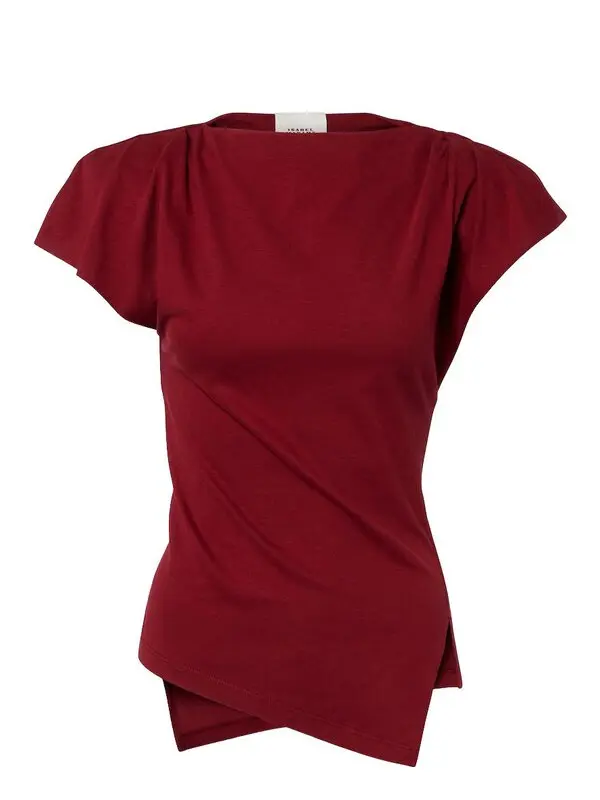 Isabel Marant Étoile Asymmetrical T-shirt - Burgundy