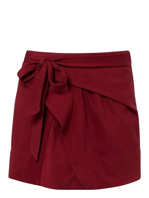 Isabel Marant Étoile Berenice Draped Cotton Wrap Skirt - Burgundy