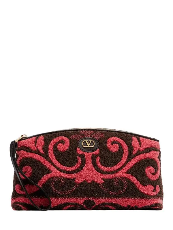 Valentino Garavani Vlogo Terry Pouch - Brown