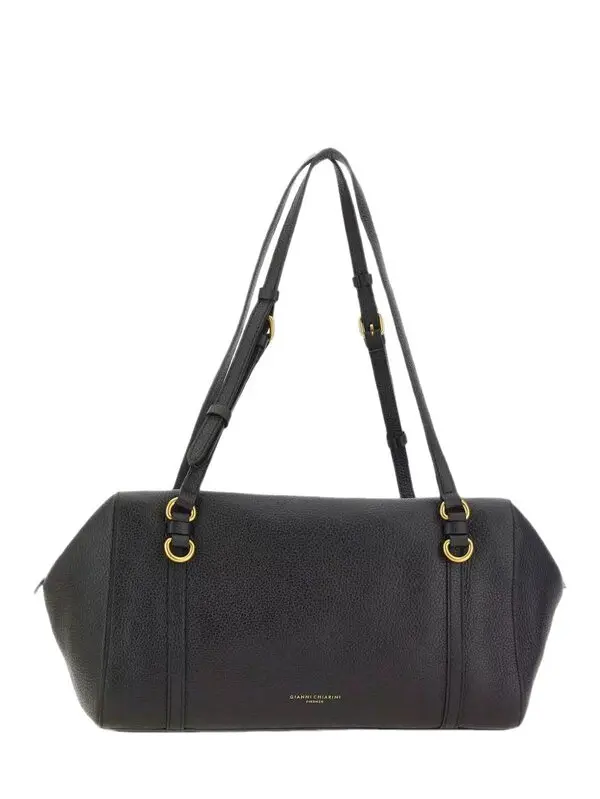 GIANNI CHIARINI Terry Leather Shoulder Bag - Black