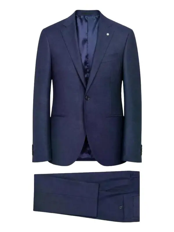 LUIGI BIANCHI MANTOVA Single-breasted Tailored Suit - Blue