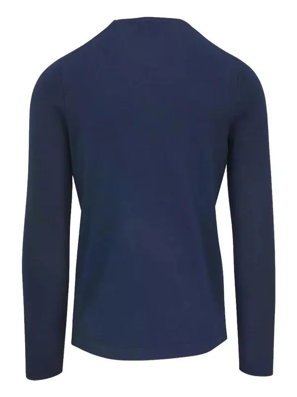 PYA Fine-knit Crew-neck Sweater - Blue