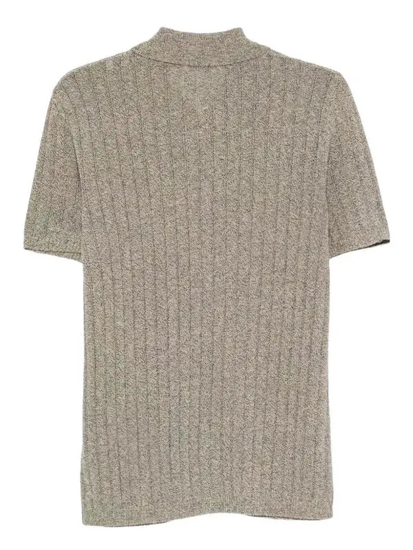 Barena Venezia Ribbed-knit Short-sleeve Shirt - Neutrals