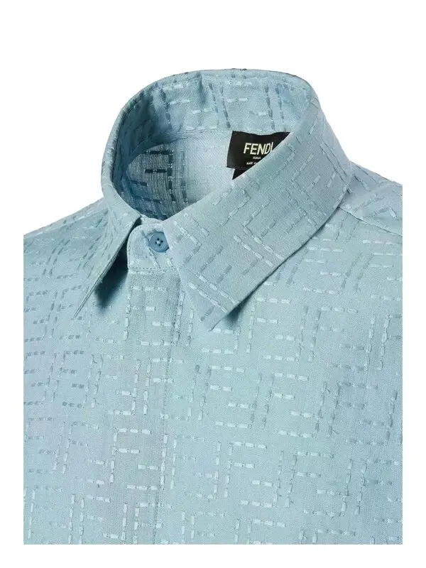 Fendi Ff Jacquard Shirt - Blue