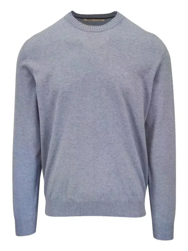 MAURIZIO BALDASSARI Fine-knit Crew-neck Sweater - Blue